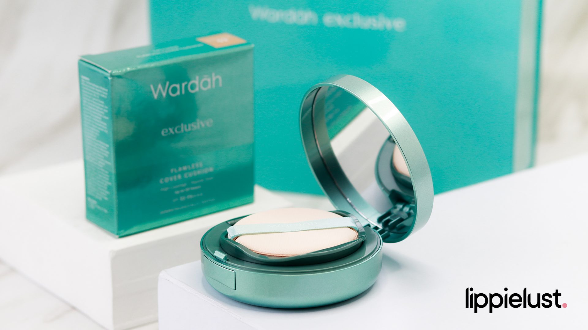 Wardah Exclusive Series: Flawless Cover Cushion, Blush On, Eyeshadow Palette, Liquid & Creamy ...